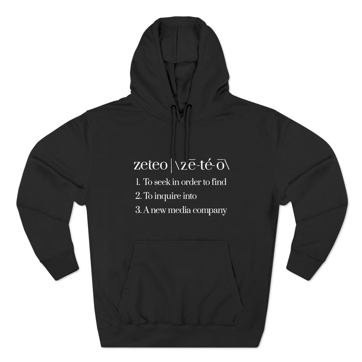 Zeteo Premium Fleece Hoodie - Definition